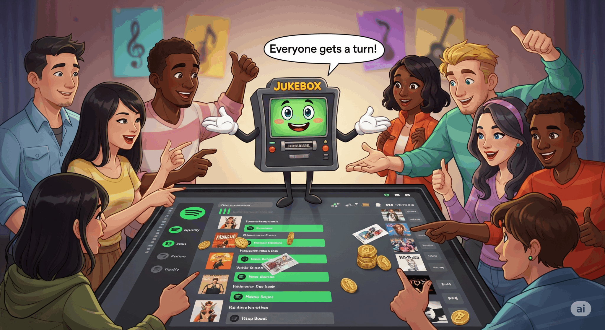 Jukebox – グループで公平に楽曲を共有できるSpotify連携プレイリスト管理ツール | Peaky AI LAB